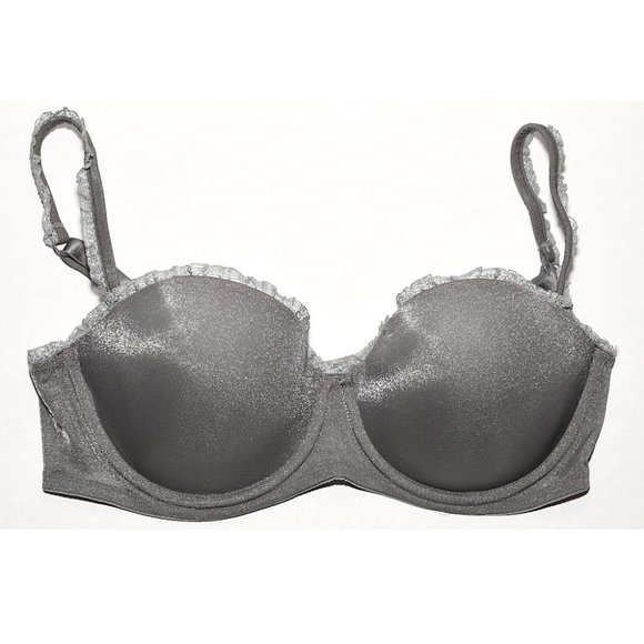 Dkny | Intimates & Sleepwear | Dkny Shimmery Silver Balconette Bra W ...